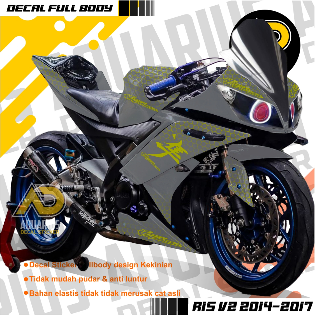 Jual Decal Fullbody R15 V2 2014-2017/ Sticker Variasi Yamaha R15 V2 ...