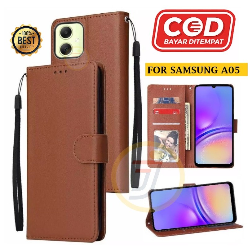Jual Flip Case Samsung Galaxy A05 Case Wallet Kulit Casing Dompet Case Wallet Leather Flip Case ...