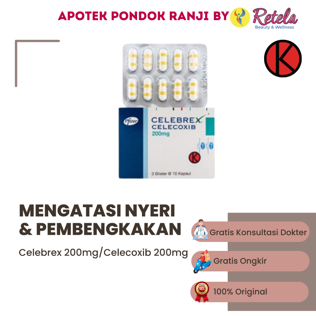 Jual Celebrex 200mg 1 Strip 10 Capsul/ Pereda Nyeri/ Sakit Gigi ...