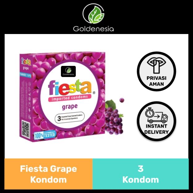 Jual Kondom Fiesta Isi 3 Varian Delay / Ultra Thin / Ultra Safe / Grape ...