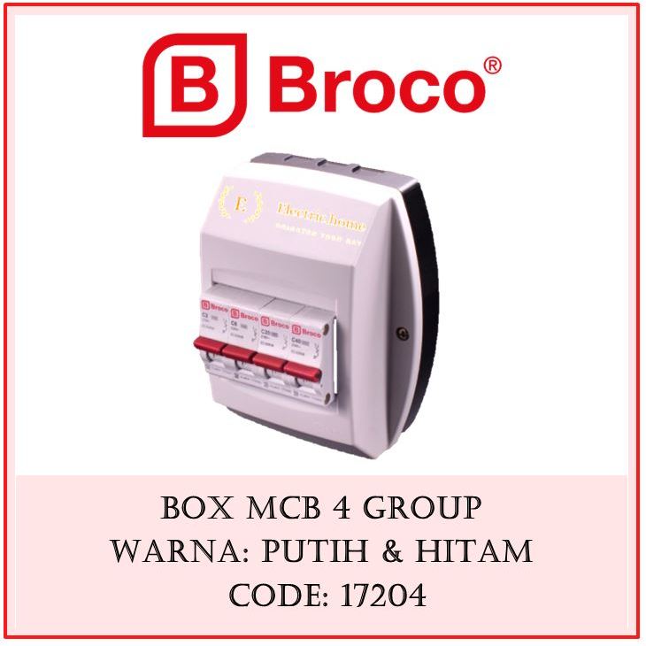 Jual Box MCB BROCO Group Outbow BROCO - 17204 (4 Group) | Shopee Indonesia