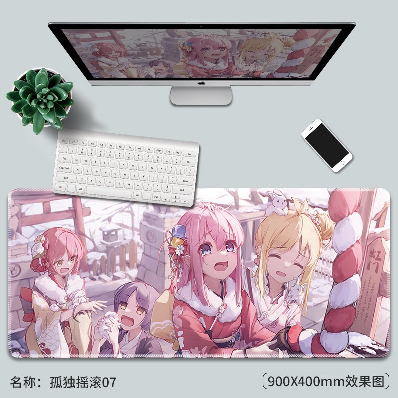 Jual Mouse pad anime the rock bocchi ryou hitori ikuyo nijika 80 x 30 ...