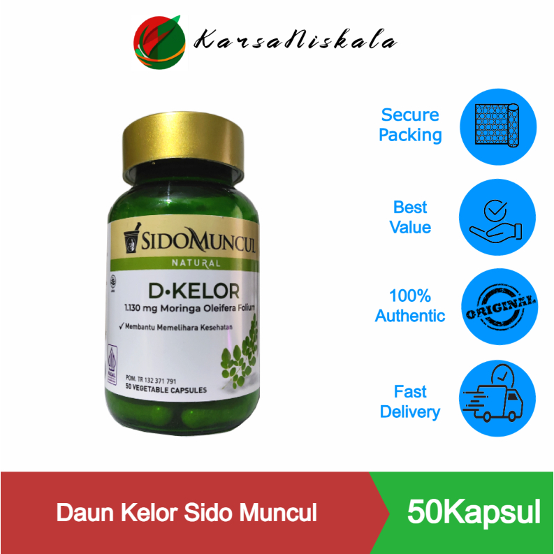 Jual SidoMuncul Sari Daun Kelor isi 50 Kapsul - Obat Kolestrol Sido ...