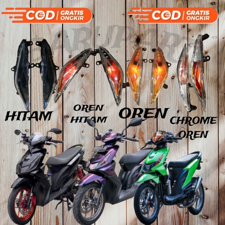 Jual WIN SEIN SEN DEPAN HONDA BEAT KARBU CARBU KOSTUM CUSTOM SMOK OREN ...