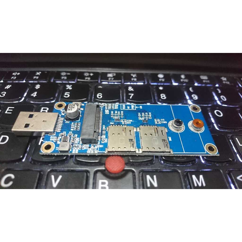 Jual Adaptor NGFF key to USB dengan slot dual sim | Adaptor modem ...