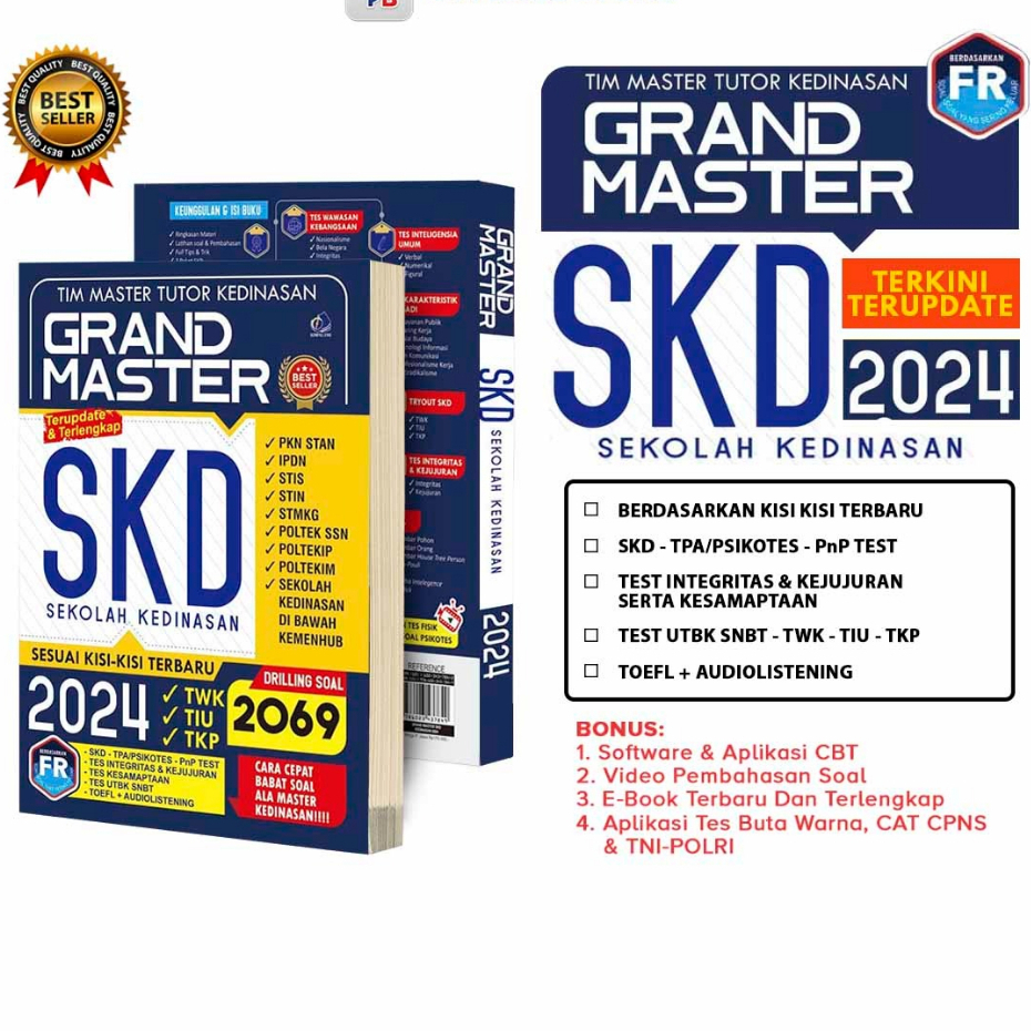 Jual Buku Tes Masuk Ptn Grand Master Skd 2024 Sesuai Kisi Kisi