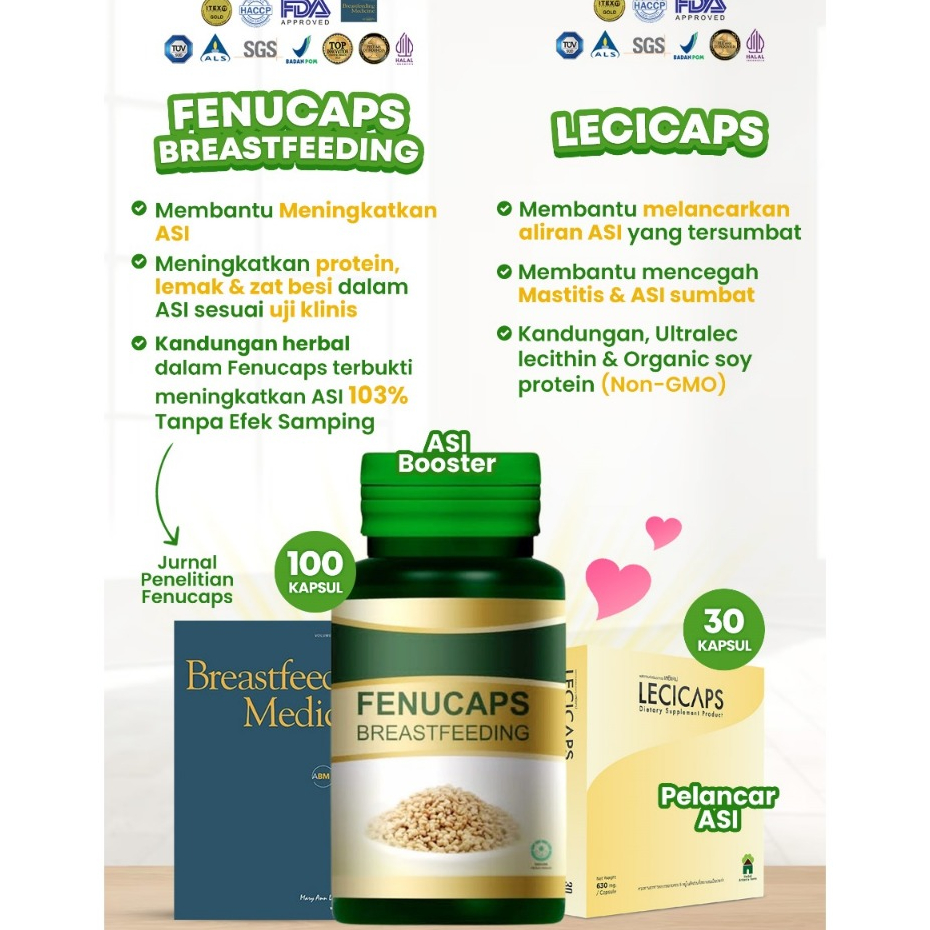 Jual [5.5 SALE] SEPAKET FENUCAPS DAN LECICAPS (FREE GARAM EPSOM) | Shopee Indonesia