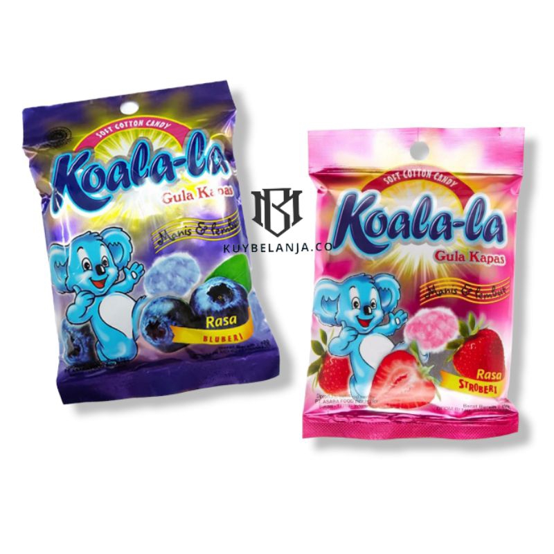 Jual KOALA - LA permen gula kapas Bluberry| stroberi 10g | Shopee Indonesia