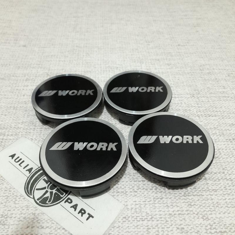 Jual dop roda tutup velg variasi work hitam diameter 6 cm | Shopee ...