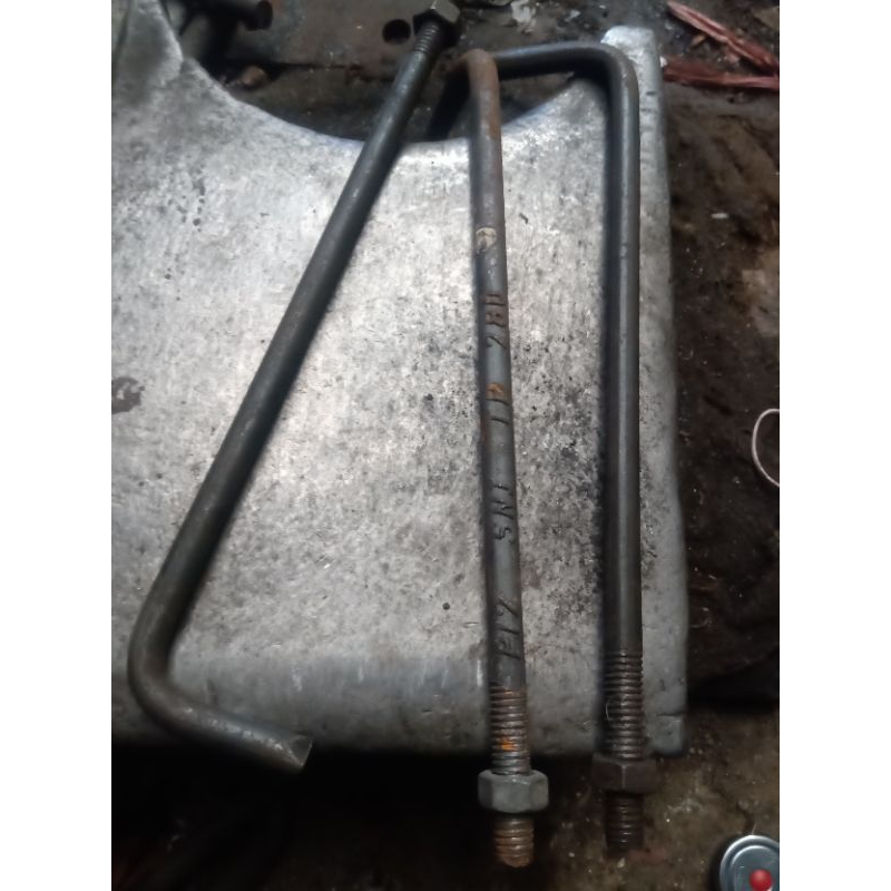 Jual baut angkur angker anchor bolt L m12 12 mm 12mm ( 1/2 ) x 25 cm ...