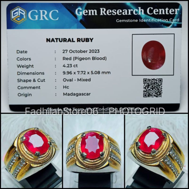 Jual NATURAL RED RUBY PIGEON BLOOD OVAL CUTTING TOP LUSTER + MEMO LAB | Shopee Indonesia