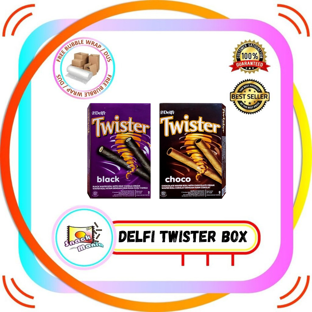 Jual Delfi Twister Black Vanilla - Choco Chocolate Wafer Roll Coklat 35 ...