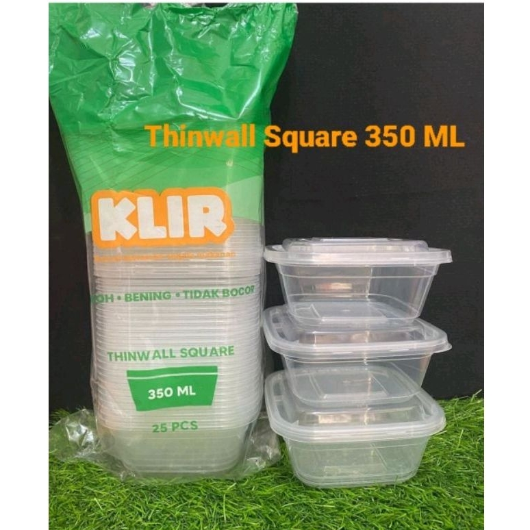 Jual Thinwall 350 Ml Square/ Thinwall Kotak 350 Ml VICTORY/KLIR /Kotak ...