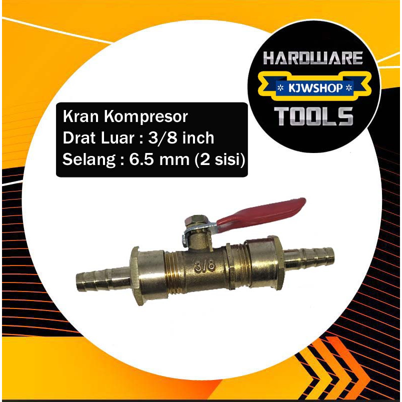 Jual Stop Kran Keran 3/8 DL inch Ball Valve Angin Kompresor Air Nepel ...