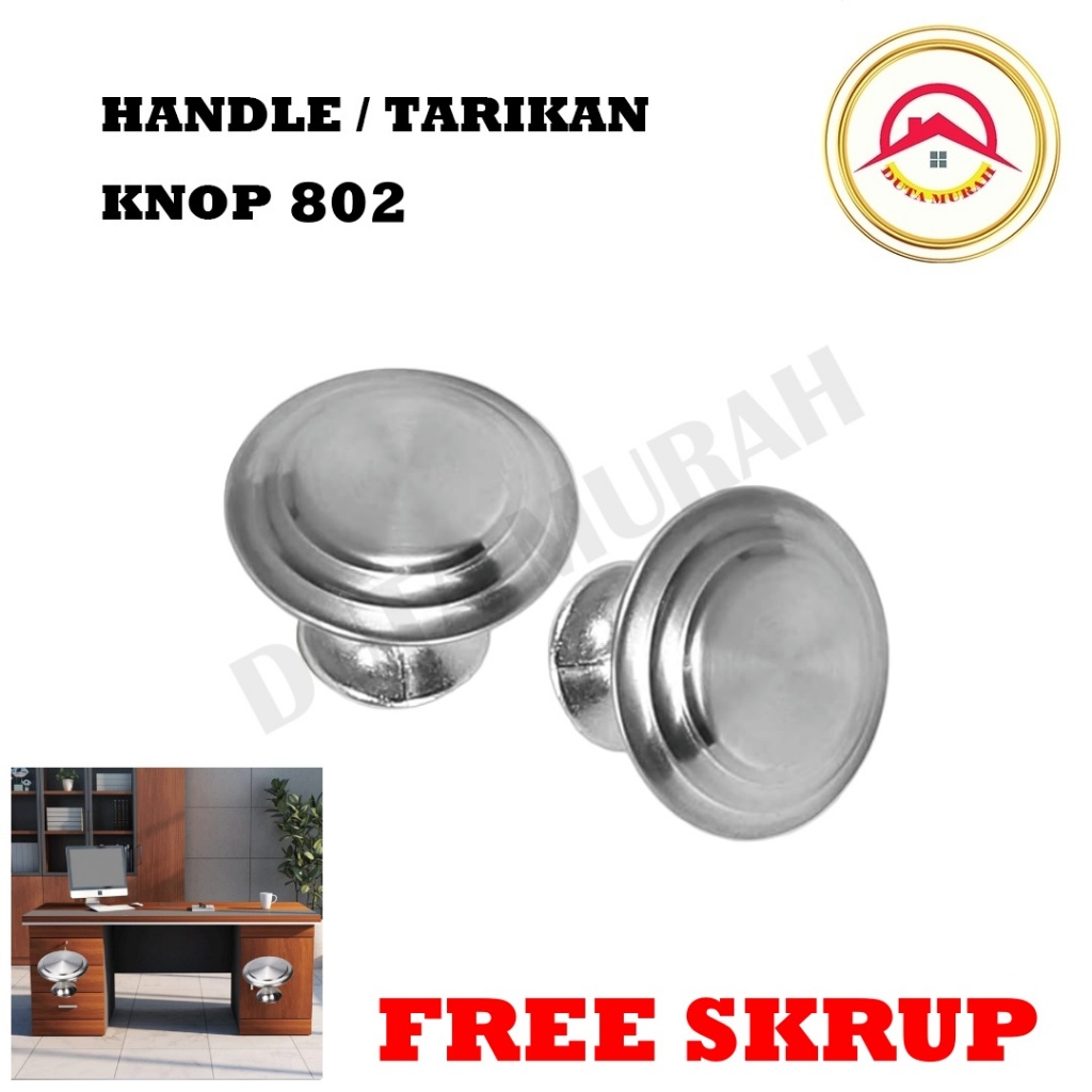 Jual Knop knob 802 tarikan laci handel laci bulat Stainless Pegangan ...
