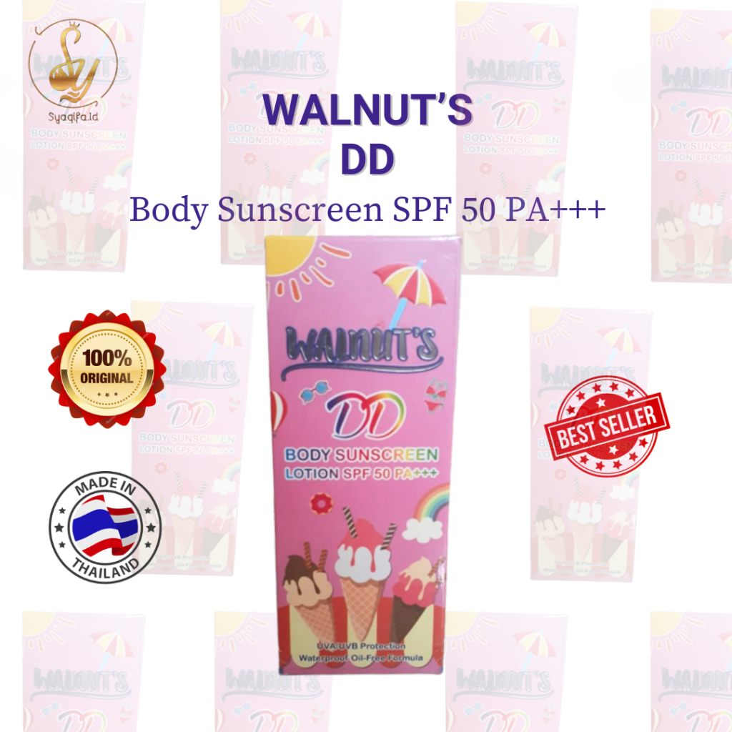 Jual WALNUTS DD BODY SUNSCREEN LOTION SPF 50 PA+++ / BODY LOTION WITH ...