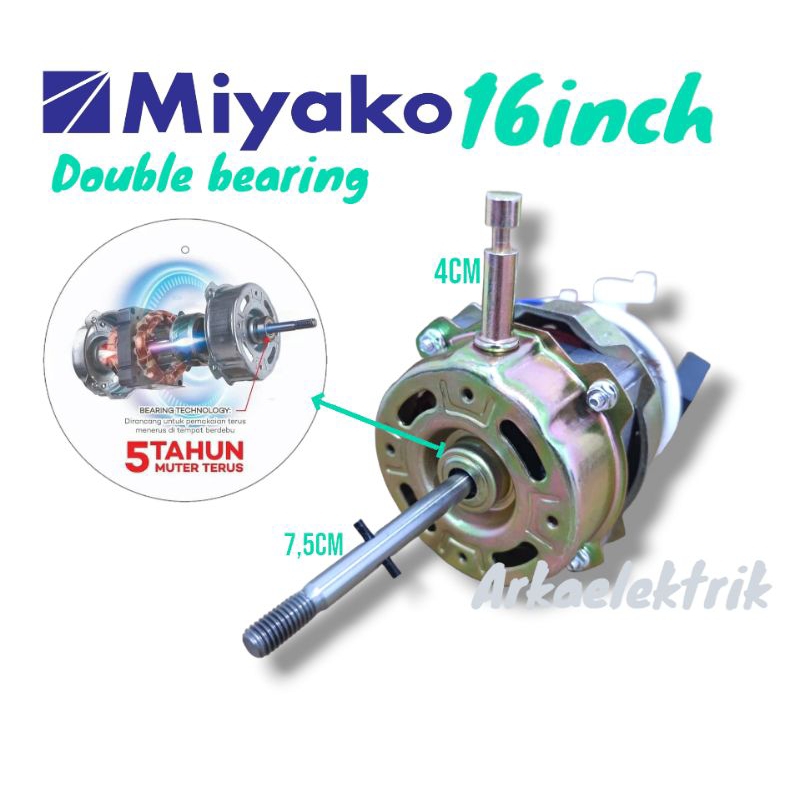 Jual Dinamo kipas angin miyako Double bearing 16inch | Shopee Indonesia
