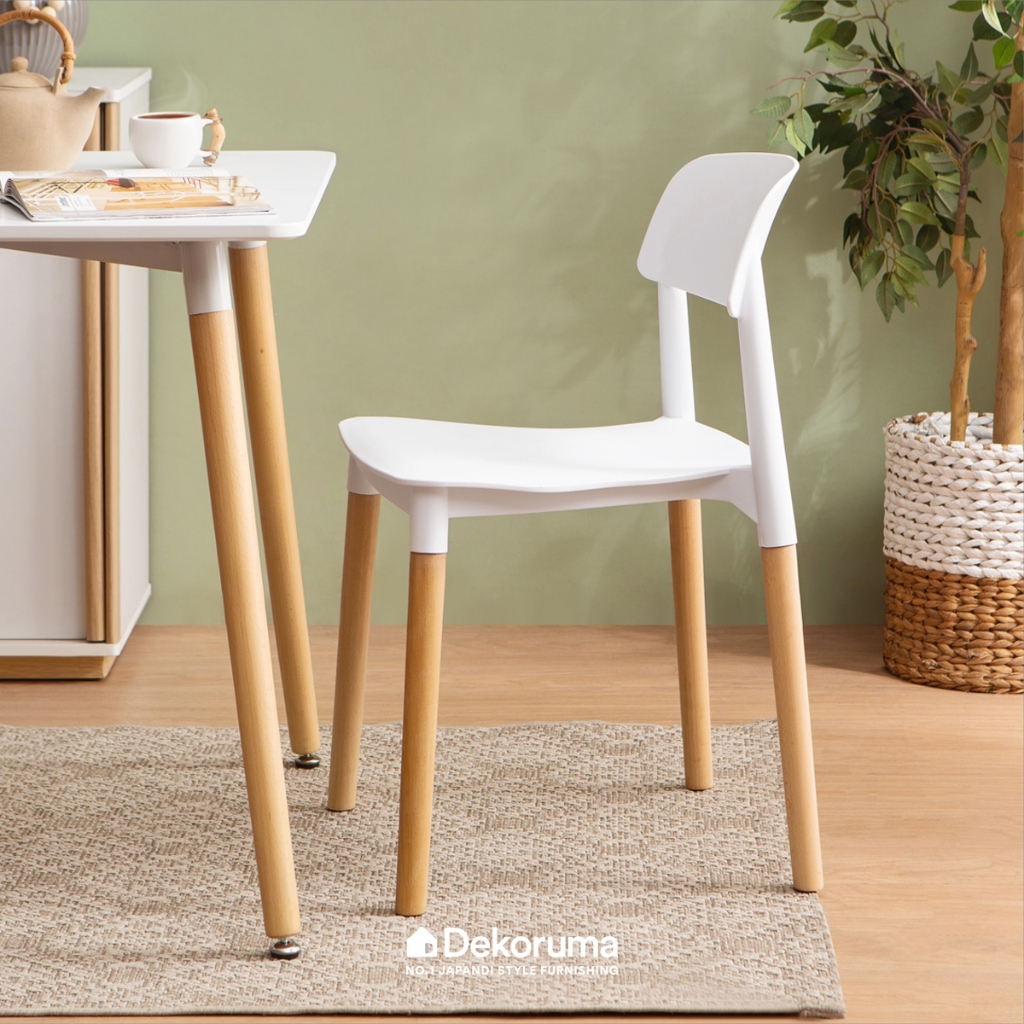 Jual Dekoruma Taku Kursi Makan Putih Minimalis / Kursi Kafe / Dining ...