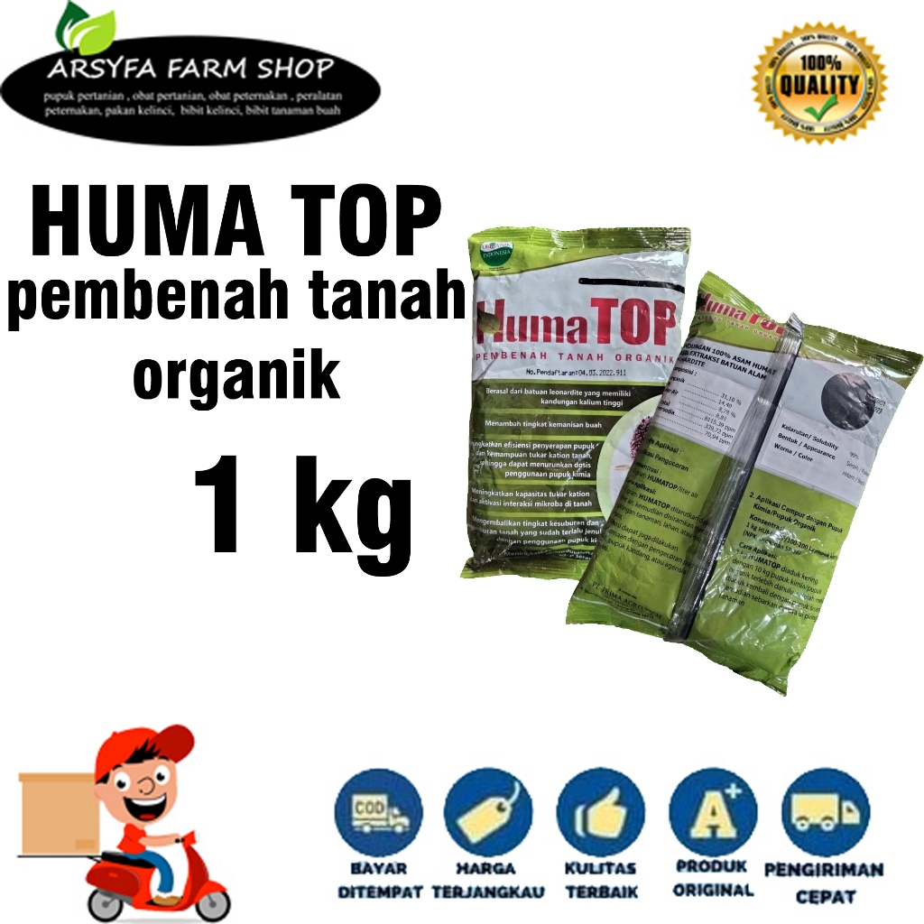 Jual Pupuk Organik HUMA TOP Asam Humat Pembenah Tanah Humic Acid 1 kg | Shopee Indonesia