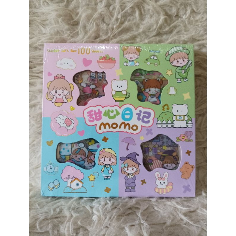 Jual sticker momo/doraemon/sanrio dll kemasan box isi 100 pcs | Shopee ...