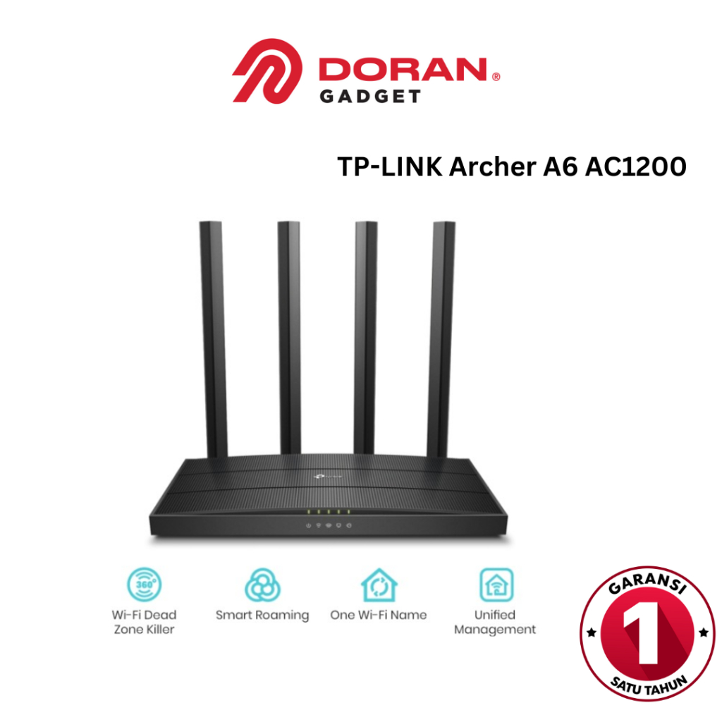 Jual TP LINK TP-LINK Archer A6 AC1200 Wireless MU-MIMO Gigabit Router ...