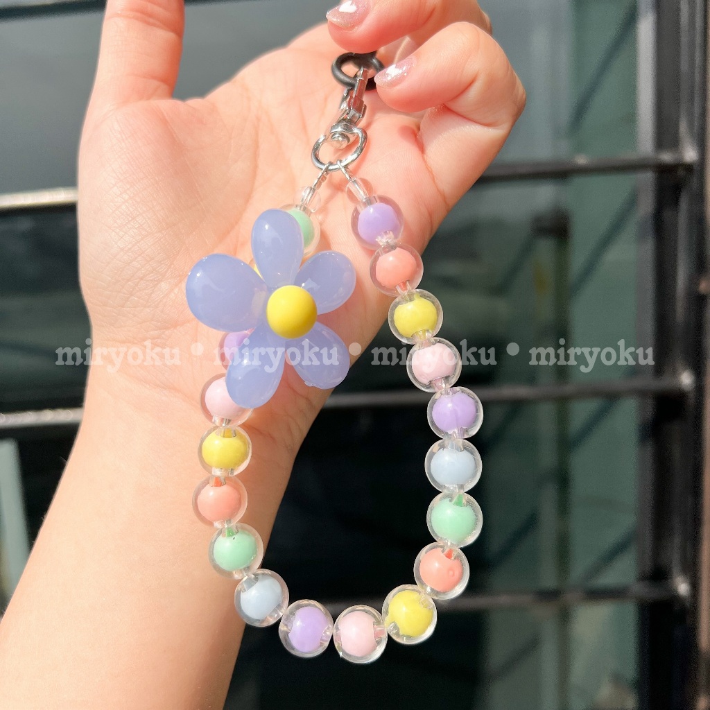 Jual Gantungan Korean Chain Hp Lanyard Manik Manik Bulat Tali Gelang ...