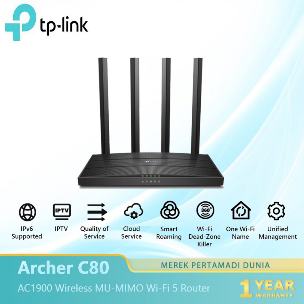 Jual Tp-Link Archer C80 AC1900 Wireless MU-MIMO Wi-Fi Router | Shopee Indonesia
