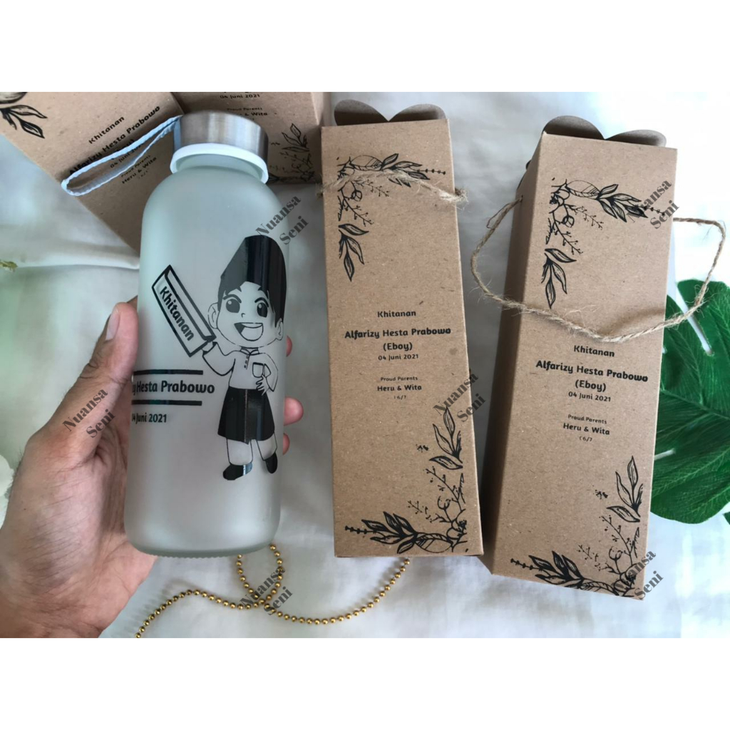 Jual Botol Tumbler Beling Doff 420ml Termos Infused Water Kaca Botol ...