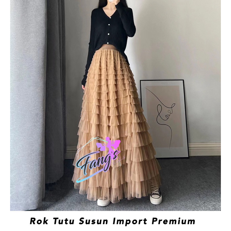 Jual FW R679 Rok Tutu Susun Panjang Import Premium | Rok Tutu Umpak ...