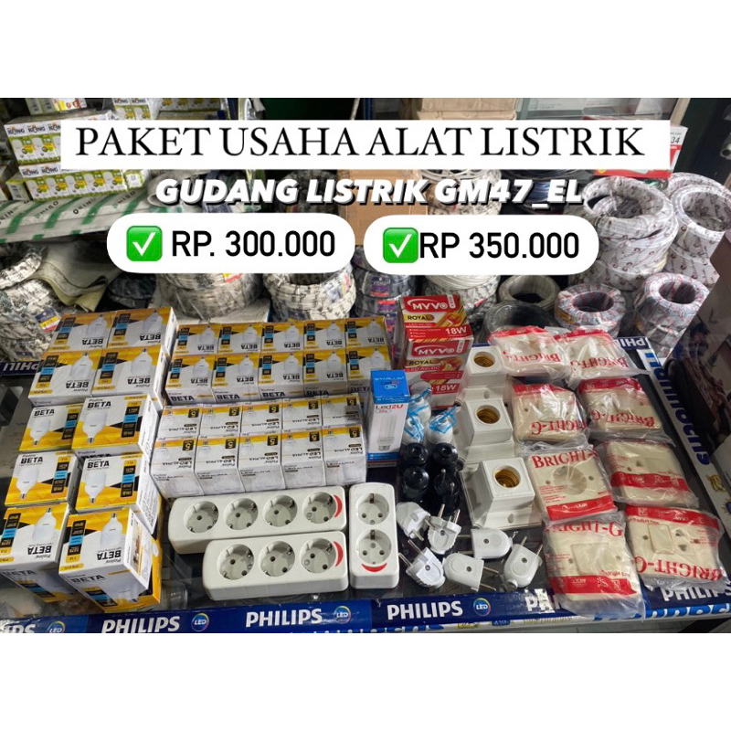 Jual PAKET USAHA LISTRIK MURAH BRANDED | Shopee Indonesia