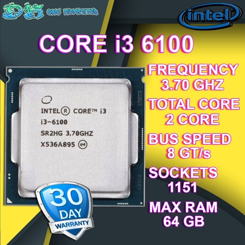 Jual Processor Gen 6 Core i3 6100 3.7Ghz | Shopee Indonesia
