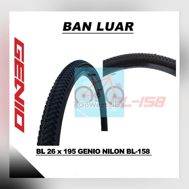 Jual Ban Luar Sepeda Ukuran 26 x 1.95 GENIO Hitam MTB Gunung Mini Federal | High Quality ...