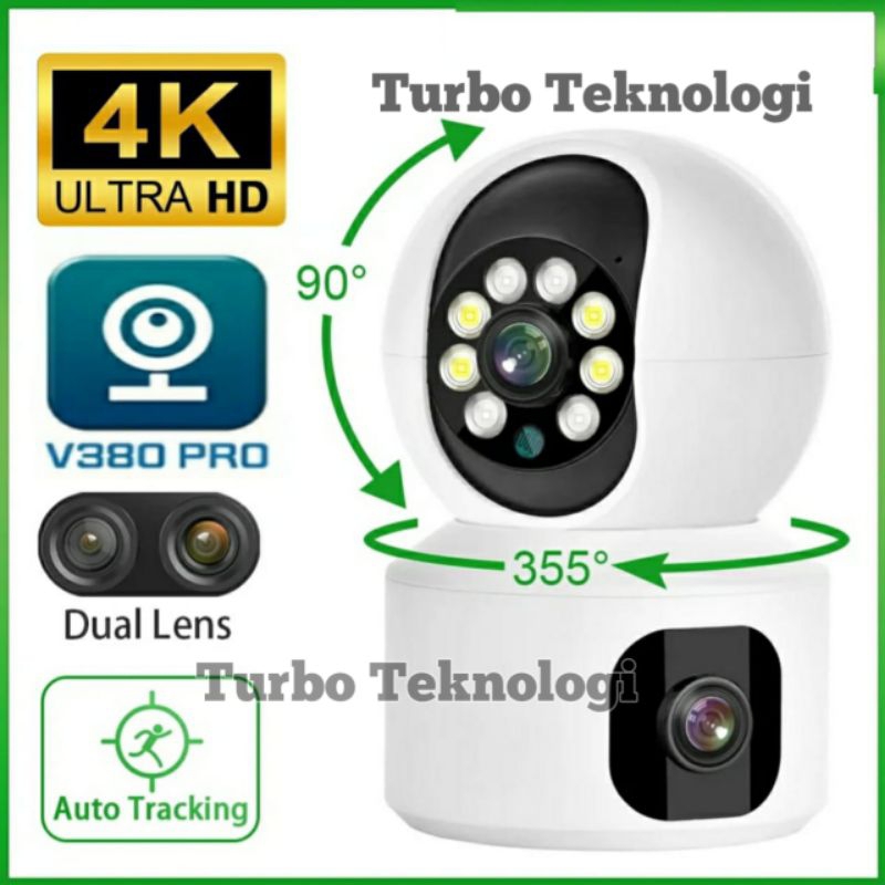 Jual CCTV Kamera Dual Lens Ganda Wifi 360 Derajat Pemantau Jarah Jauh ...