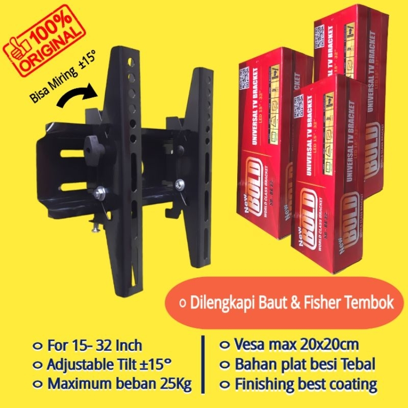 Jual Breket TV 32 29 24 29 15 14 Inch - Bracket TV 32 Inch - Braket TV ...
