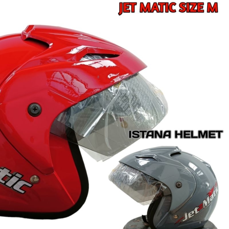 Jual PROMO HELM MOTOR HELM HALF FACE DEWASA SNI TIPE JETMATIC HELM ...