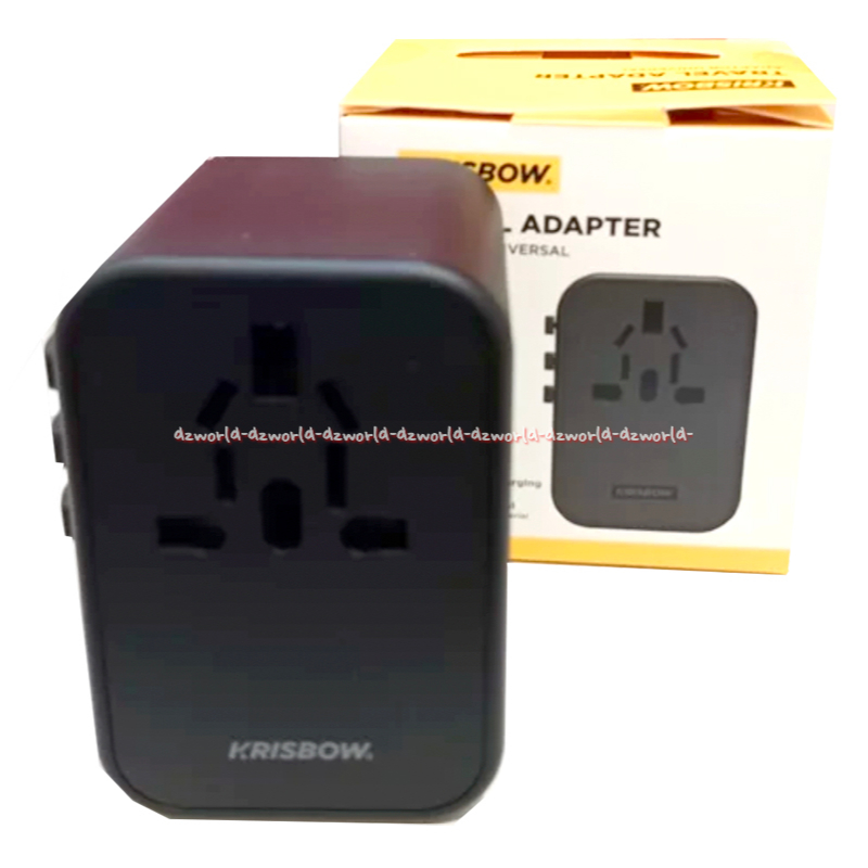 Jual Krisbow Travel Adapter 65w Black Steker Adaptor Universal ...
