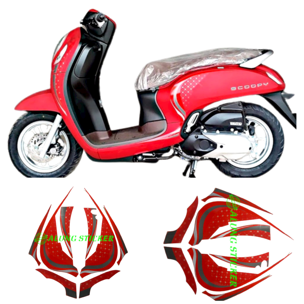 Jual STIKER STRIPING LIS LES BODY MOTOR HONDA SCOOPY STYLISH TAHUN 2023 ...