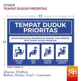 Jual Stiker Petunjuk Kursi Prioritas | Sticker Sign Tempat Duduk ...