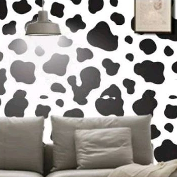 Jual WALLPAPER HITAM PUTIH KULIT SAPI - WALL STICKER MULTIFUNGISI 9M X ...