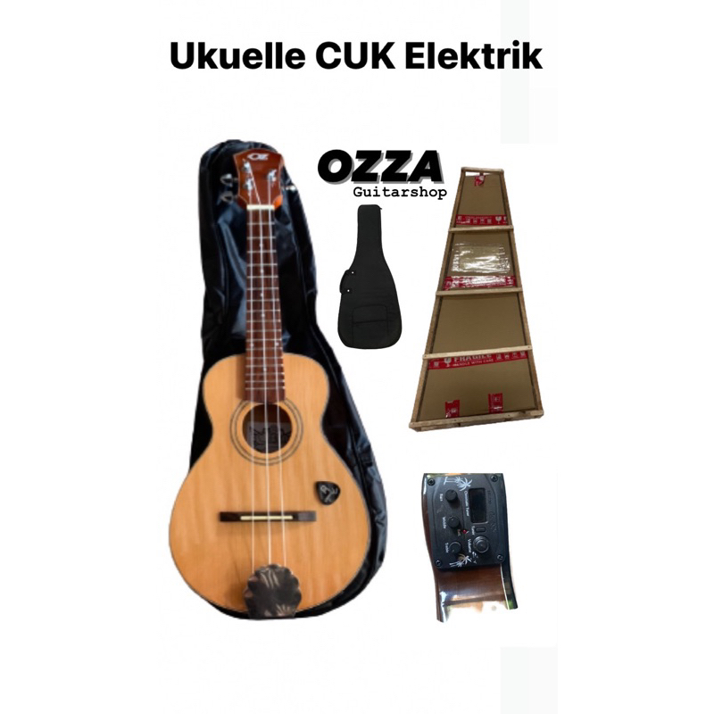 Jual Ukulele CUK akustic/elektrik (bobokan/Full kayu) | Shopee Indonesia
