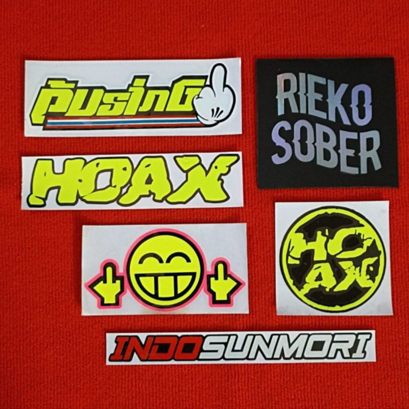Jual Stiker Pemanis Motor Indosunmori Pusing Hoax Emoticon | Shopee ...