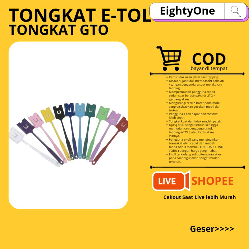 Jual Tongkat E toll / Tongtol GTO | Shopee Indonesia