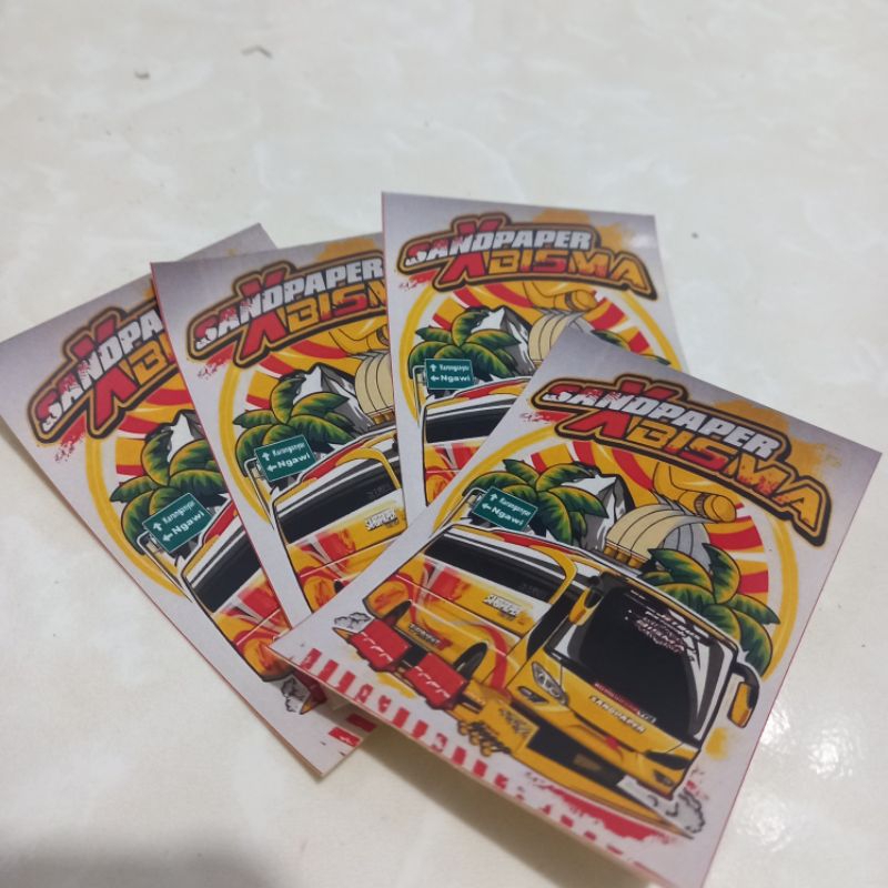 Jual 5 pcs sticker bus stiker bis sandpaper bisma | Shopee Indonesia