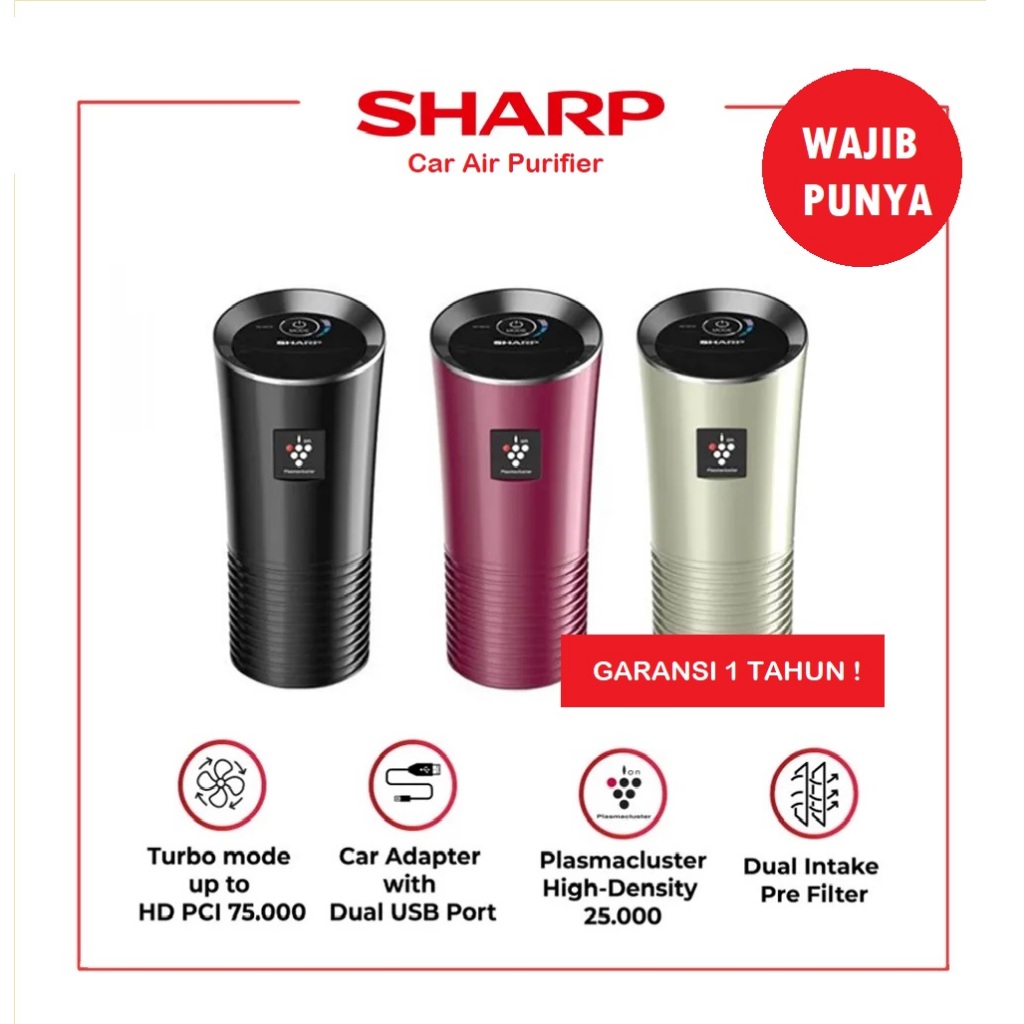 Jual AIR PURIFIER MOBIL SHARP Penjernih udara air purifier Pembersih Udara AIR PURIFIER ANTI BAU MOBIL Shopee Indonesia