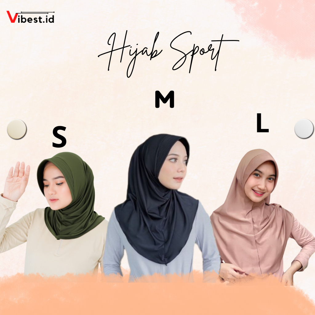 Jual hijab bergo sport volly jersey premium nutup dada / bergo hamidah size S M Lkerudung Sporty ...