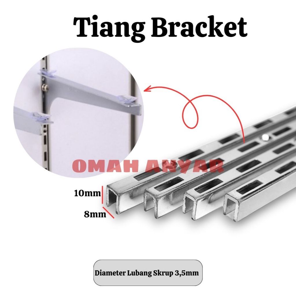 Jual Tiang Braket Kaca Kayu Rak Display Wallshelf Bracket | Shopee ...