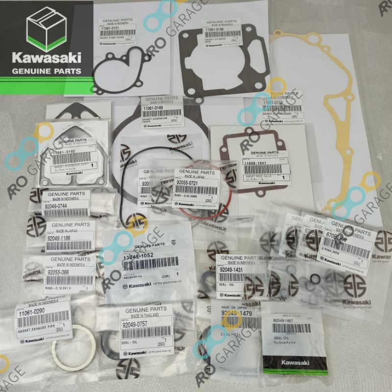 Jual Paket paking seal oring belah mesin Full Set Blok Ninja RR R SS 1855 Original Kawasaki ...