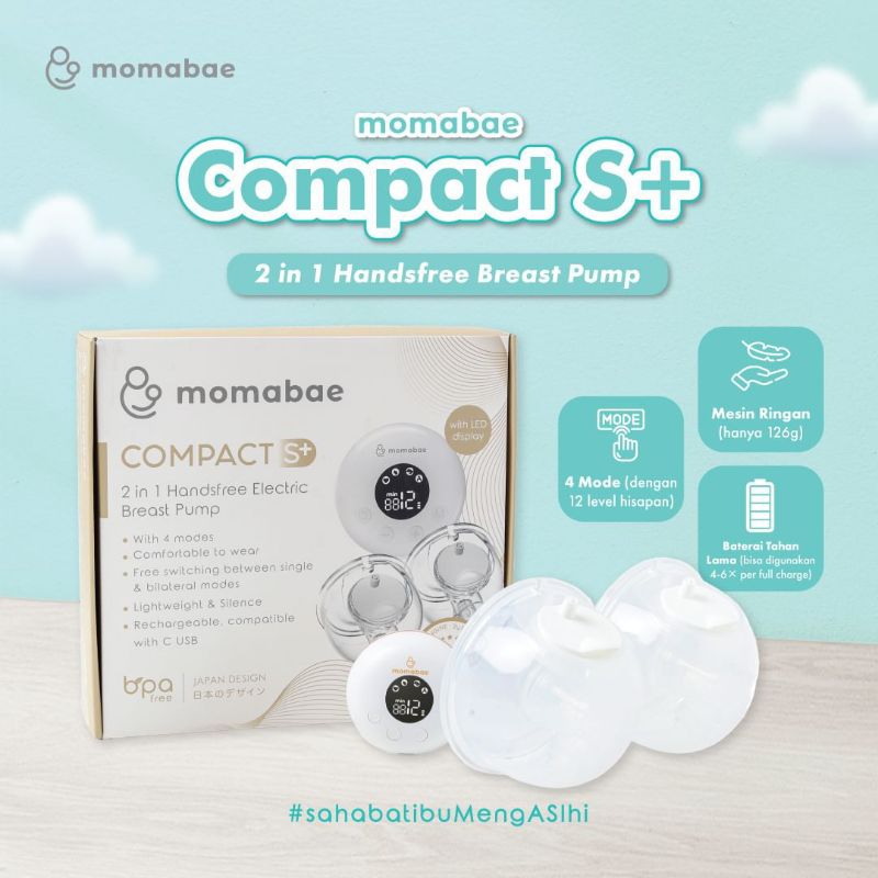 Jual MOMABAE - COMPACT S+ / Handsfree Breast Pump 2 IN 1 | Pompa Asi ...