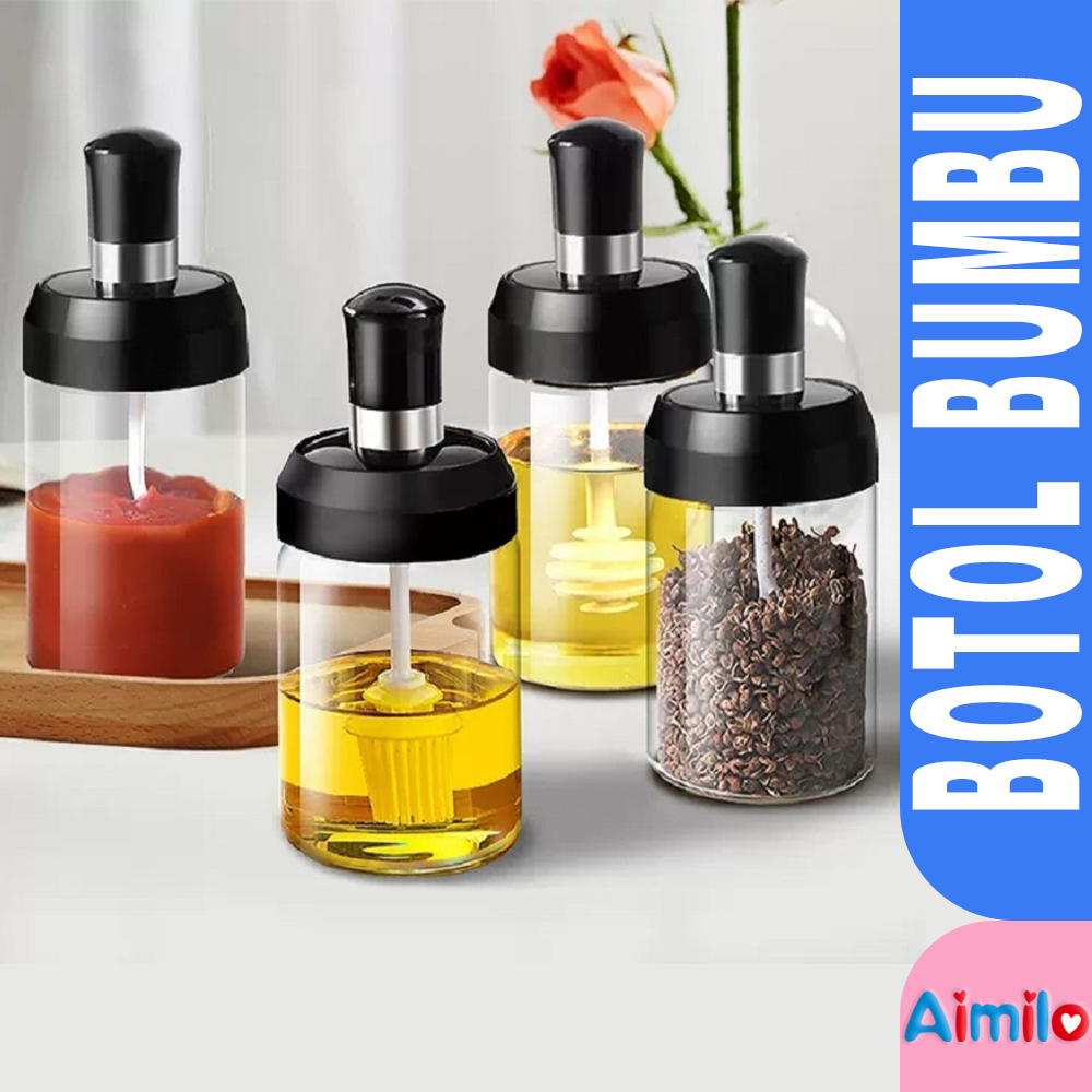 Jual Botol Bumbu Dapur Serbaguna / Wadah Botol Beling Tebal dan Kuat ...