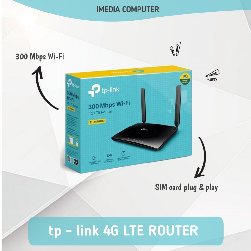Jual TP-Link TL-MR6400 300Mbps Wireless N 4G LTE Router | Shopee Indonesia